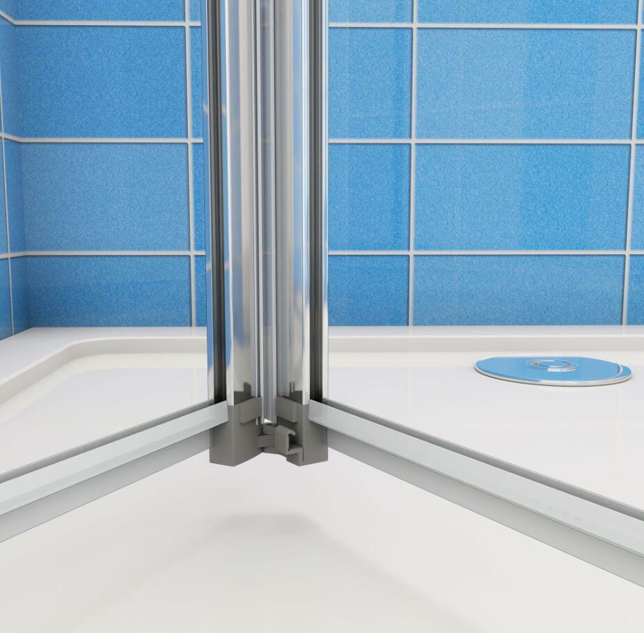 SKY Bathroom Bathroom Walk in Frame Bi Fold Shower Enclosure Shower ...